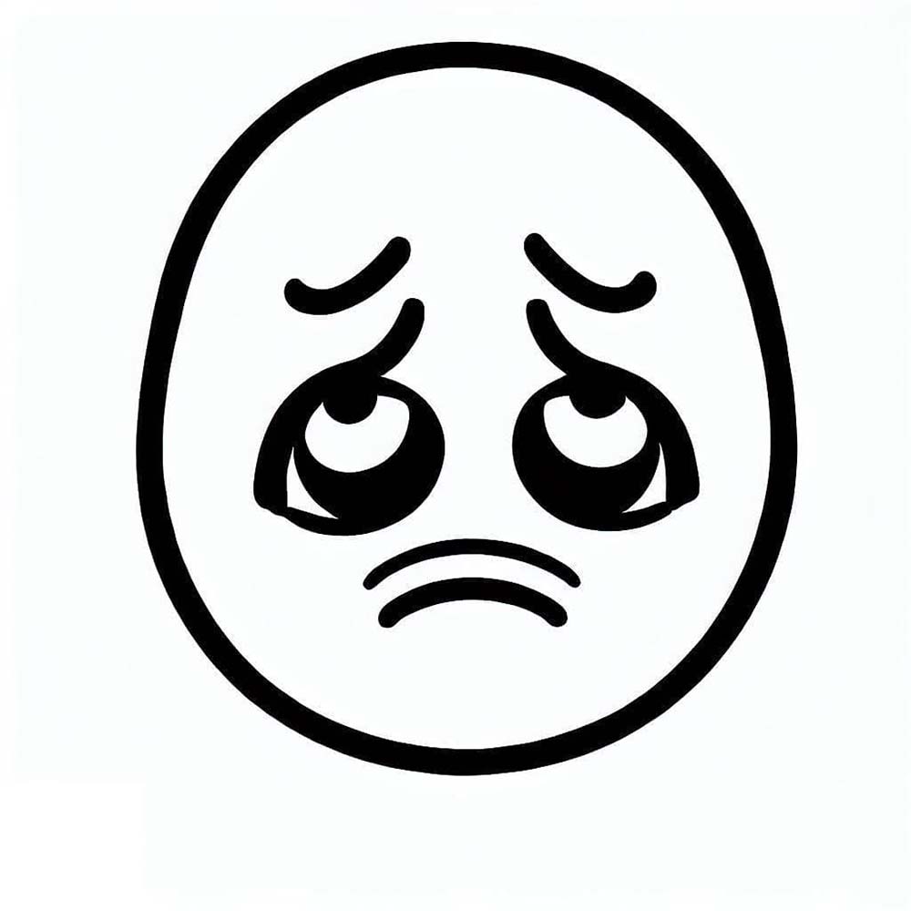 Dibuja emoji triste gratis para colorear, imprimir e dibujar – ColoringLib Dibuja emoji triste gratis para colorear, imprimir e dibujar – ColoringLib