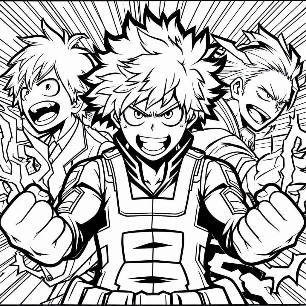 Dibujar My Hero Academia 3 para colorear, imprimir e dibujar – ColoringLib Dibujar My Hero Academia 3 para colorear, imprimir e dibujar – ColoringLib