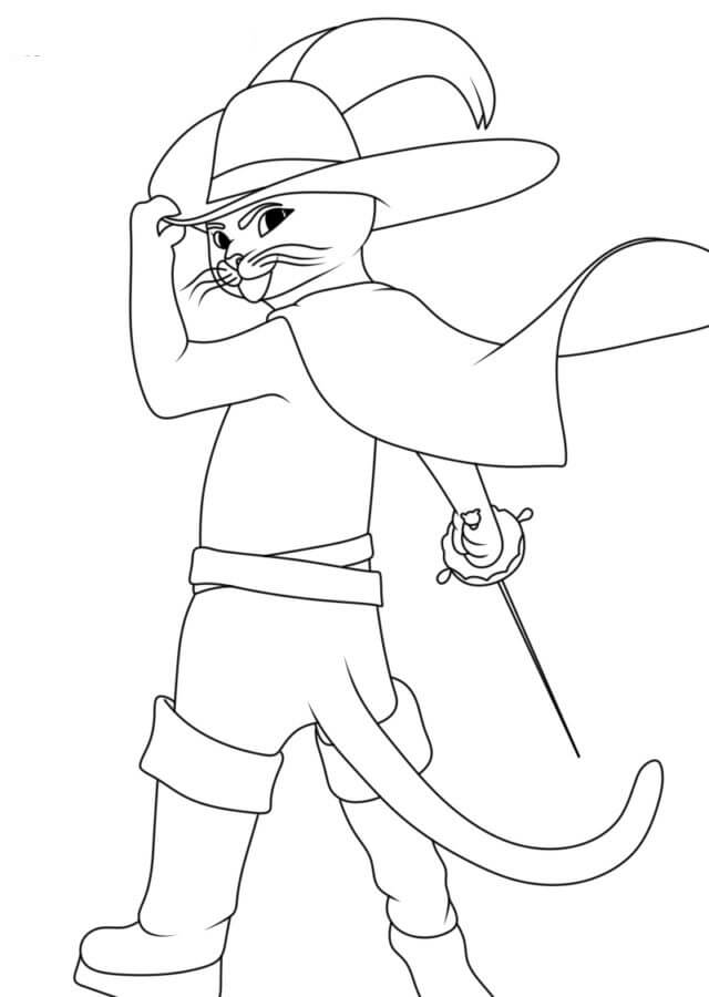 El Gato Genial Con Botas para colorear, imprimir e dibujar – ColoringLib El Gato Genial Con Botas para colorear, imprimir e dibujar – ColoringLib