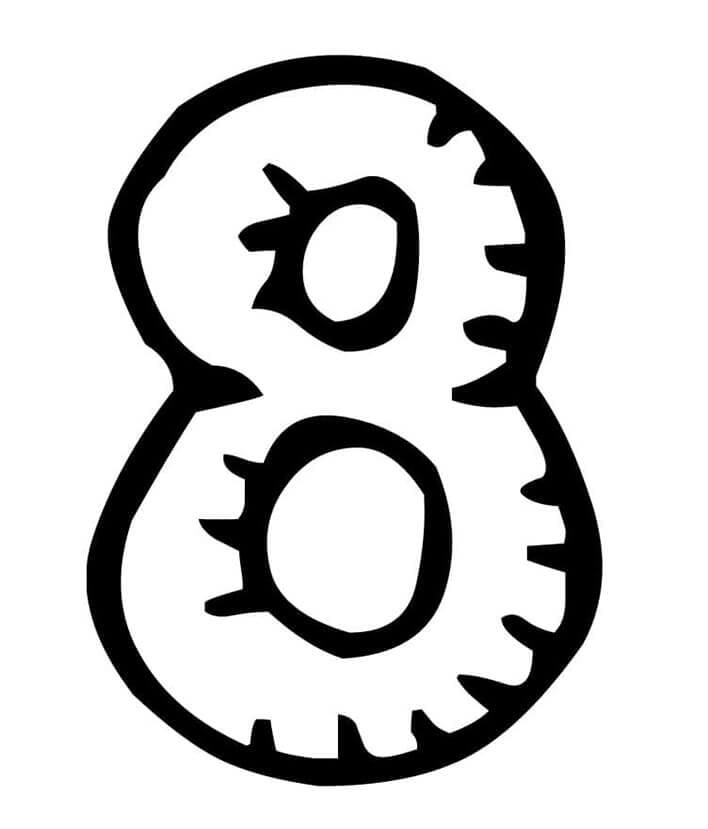 Dibujos de Número 8 (Ocho) para colorear e imprimir – ColoringLib Dibujos de Número 8 (Ocho) para colorear e imprimir – ColoringLib