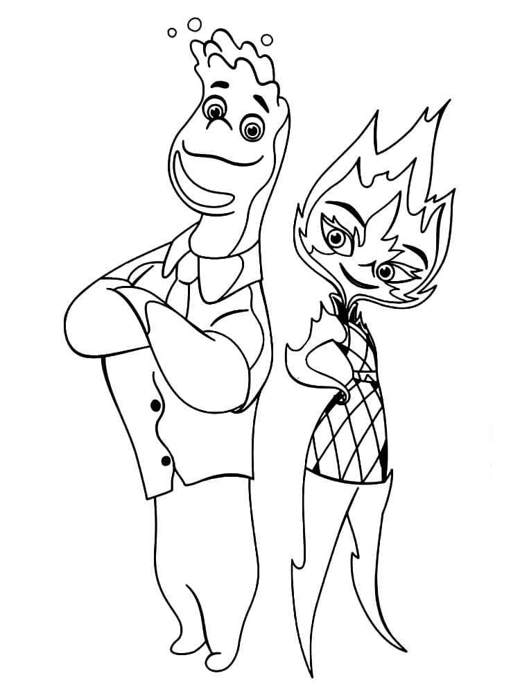 Imagen elemental de Wade y Ember para colorear, imprimir e dibujar ... Imagen elemental de Wade y Ember para colorear, imprimir e dibujar ...
